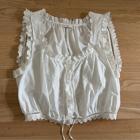 Doen | Tops | Doen Traveler Top Tank Blouse Salt White S Small | Poshmark